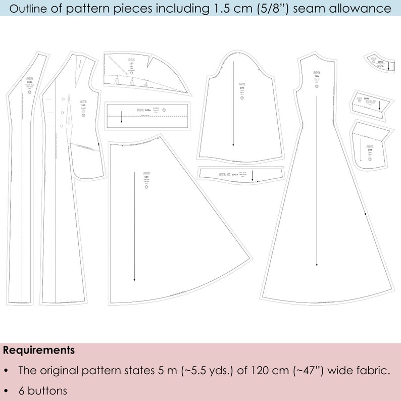 Housecoat Robe Pattern. 1940s Long Robe Pattern With Wide - Etsy