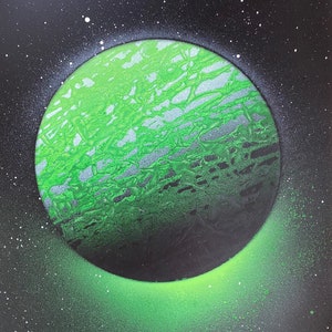 Spray Paint Art - A4 Planet Painting - Etsy