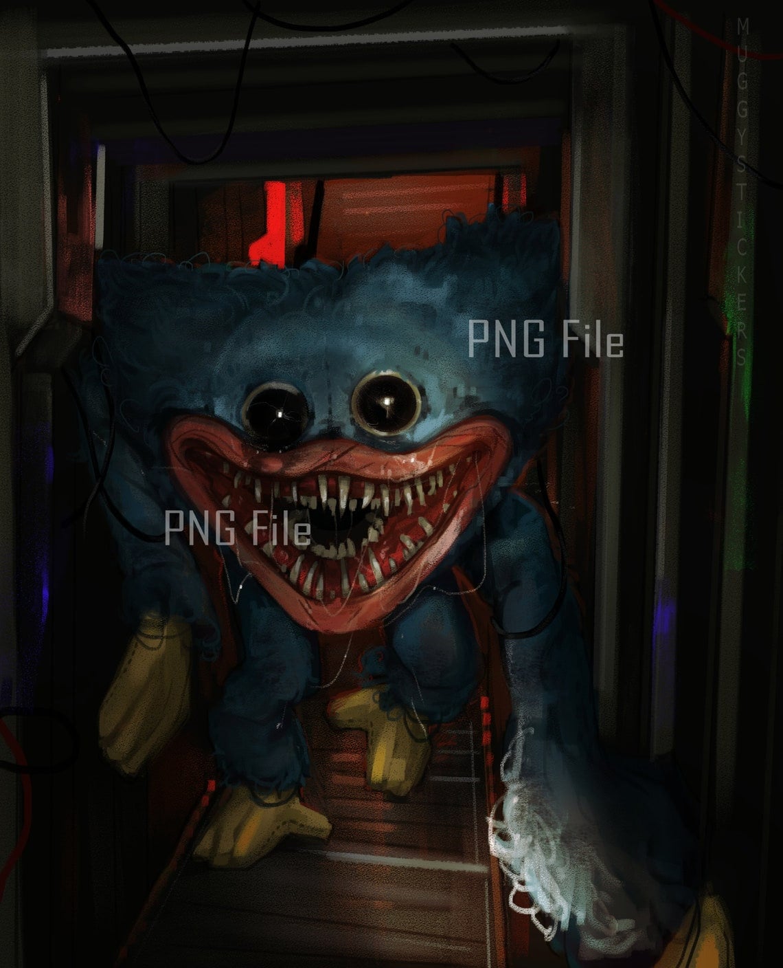 Poppy's Playtime HUGGY WUGGY Digital Png File Instant | Etsy Denmark