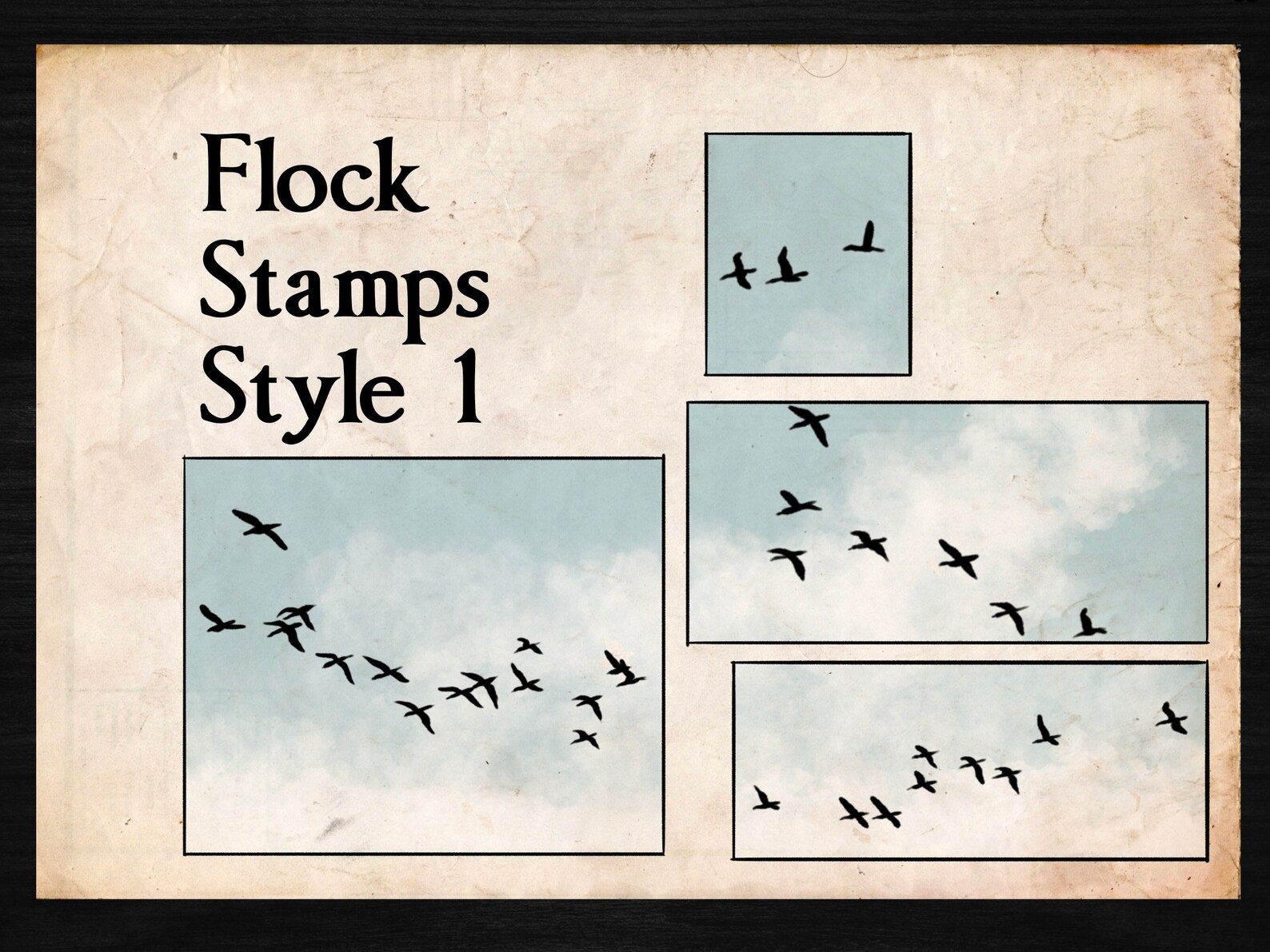 42 Raven Crow Brushes and Stamps for Procreate | Bird Brushes | Flock ...