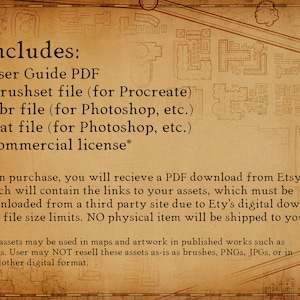 Mapmaking Brushes Bundle Procreate Photoshop Map Stamps Assets Seamless ...