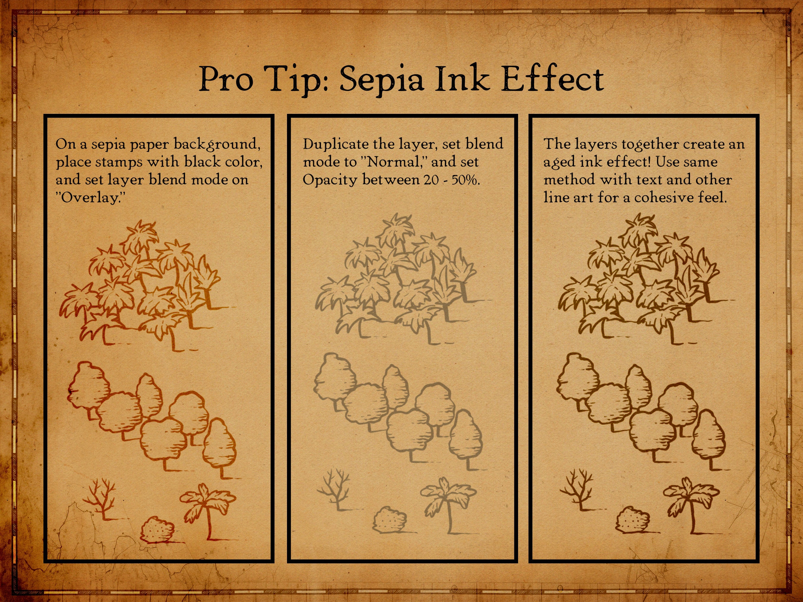46 Tree Stamps for Procreate | Forest Brushes for Fantasy Maps ...