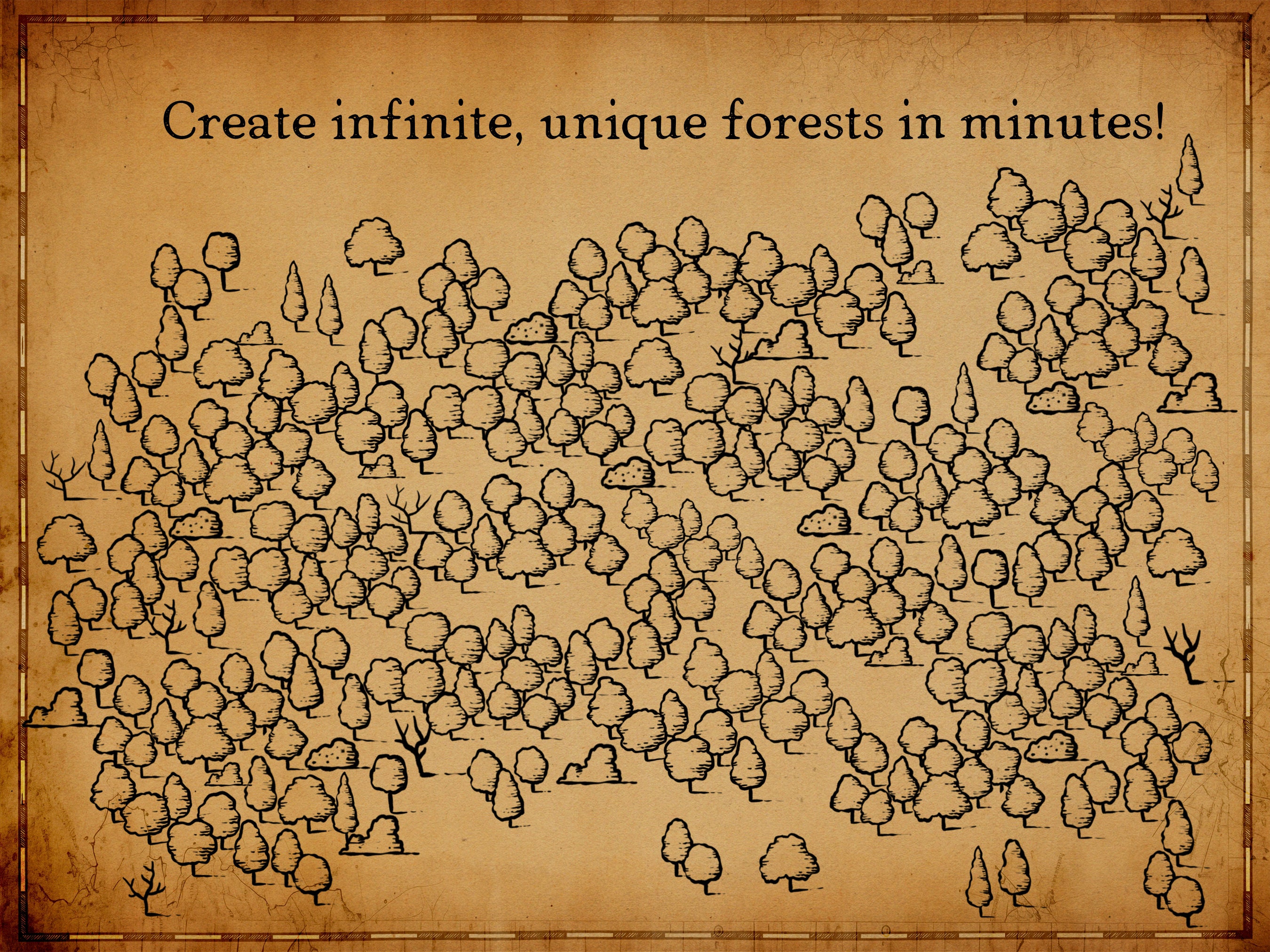 46 Tree Stamps for Procreate | Forest Brushes for Fantasy Maps ...