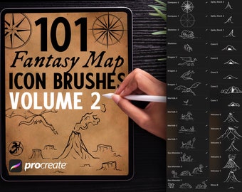 Procreate Brushes for Fantasy Map - Etsy Australia