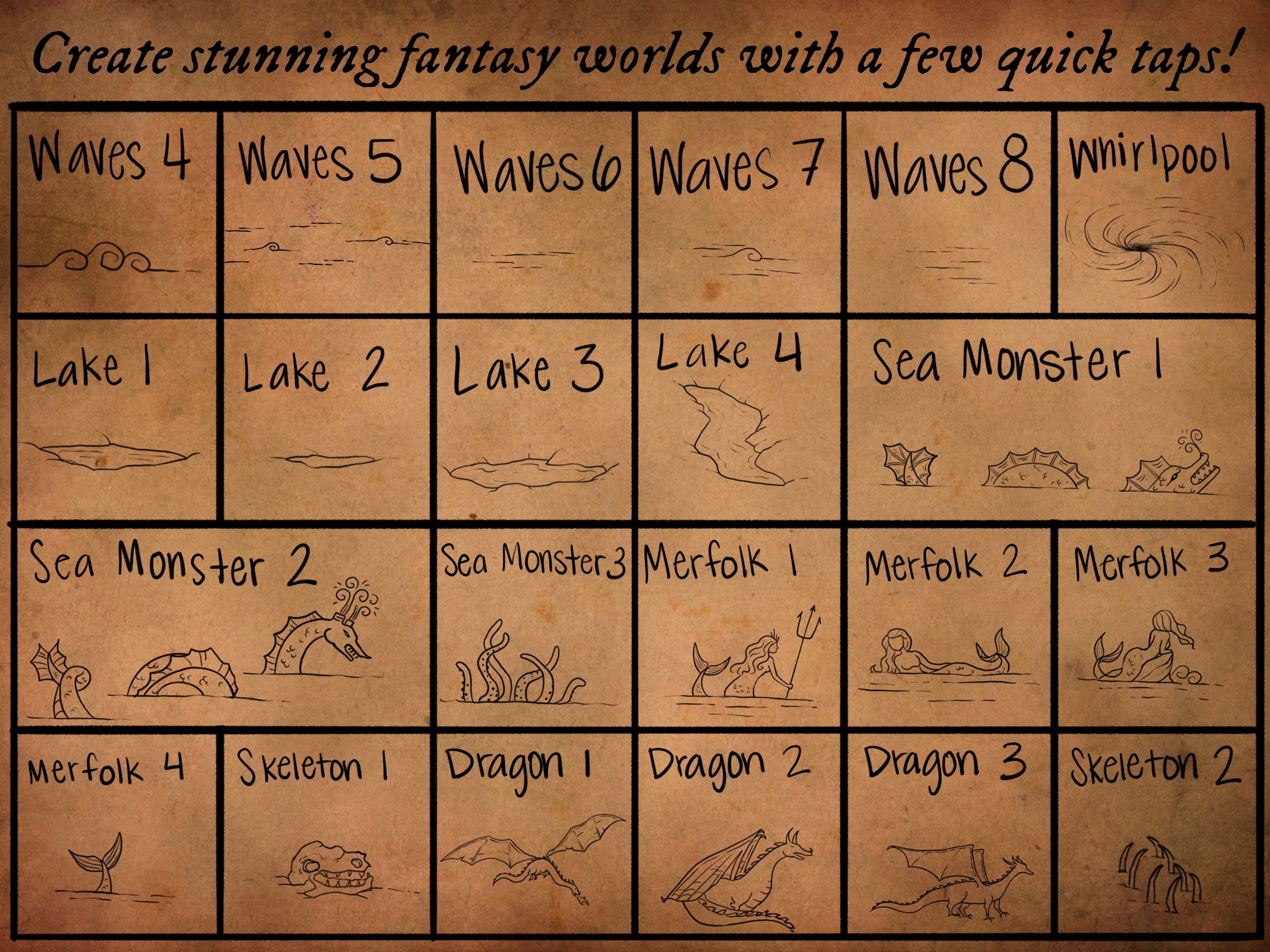 Fantasy Map Icons Volume 2 for PROCREATE Map Symbol Stamps - Etsy