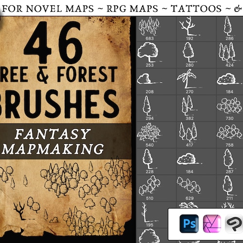 Photoshop Brushes for Fantasy Map - Etsy Australia