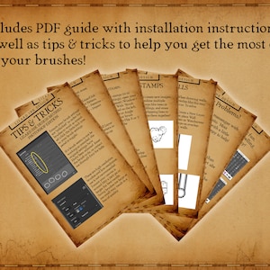 City Town Mapmaking Brushes for Photoshop, Procreate, Seamless Patterns ...