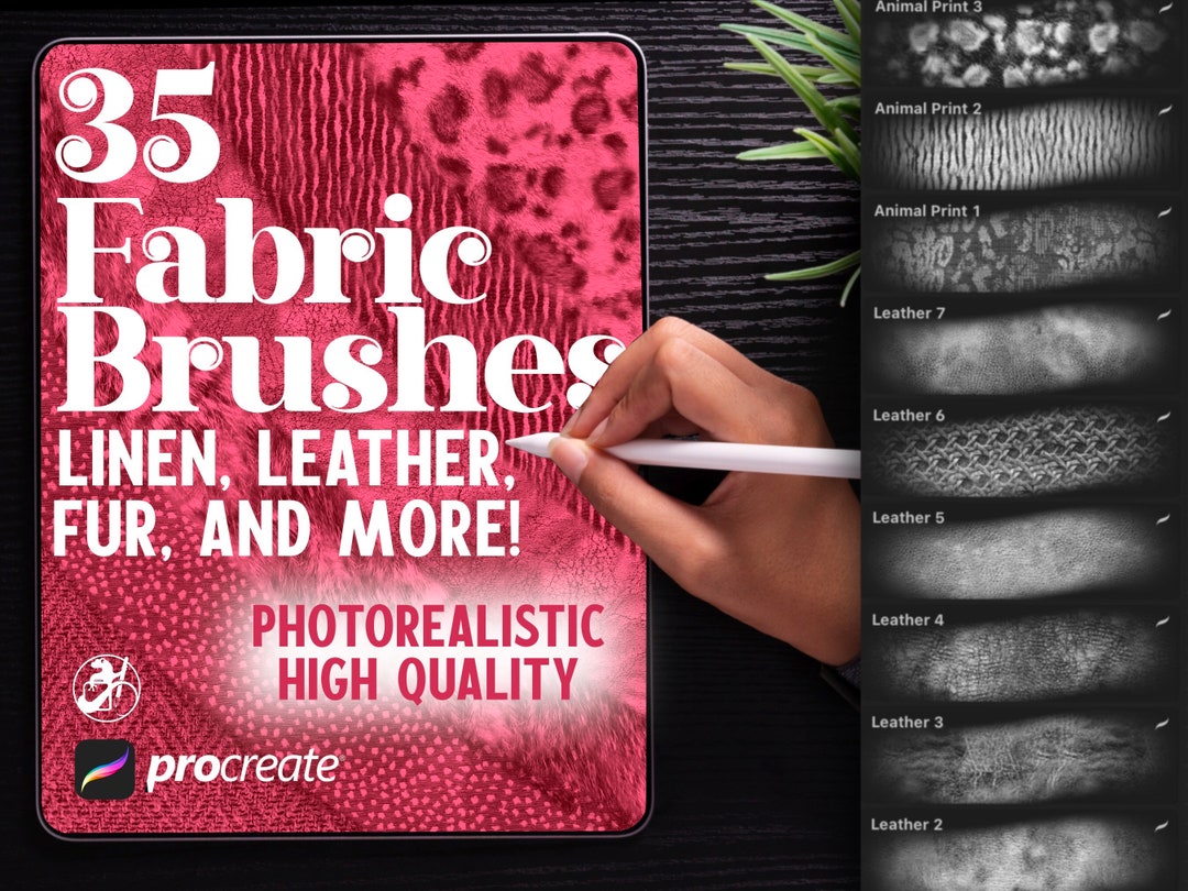 Procreate Fabric Texture Brushes Seamless Pattern Cloth Fur Leather ...