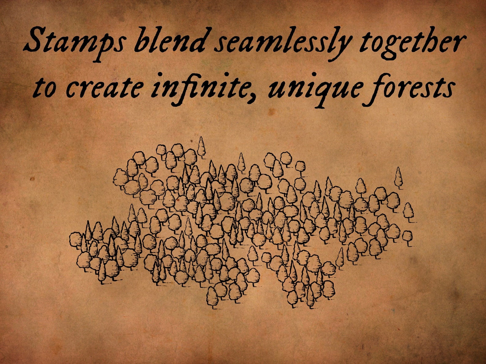 46 Tree Stamps for Procreate Forest Brushes for Fantasy Maps - Etsy