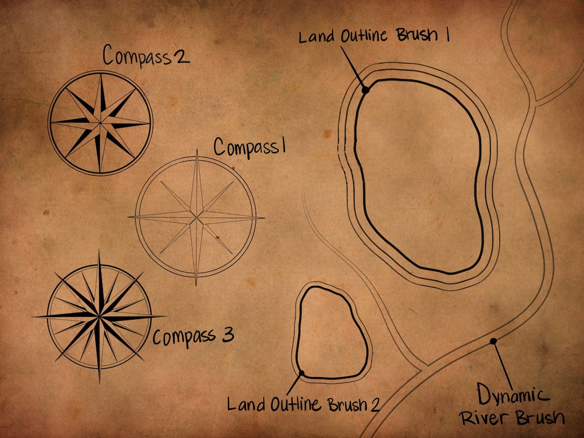 Fantasy Map Icons Volume 2 for PROCREATE Map Symbol Stamps - Etsy