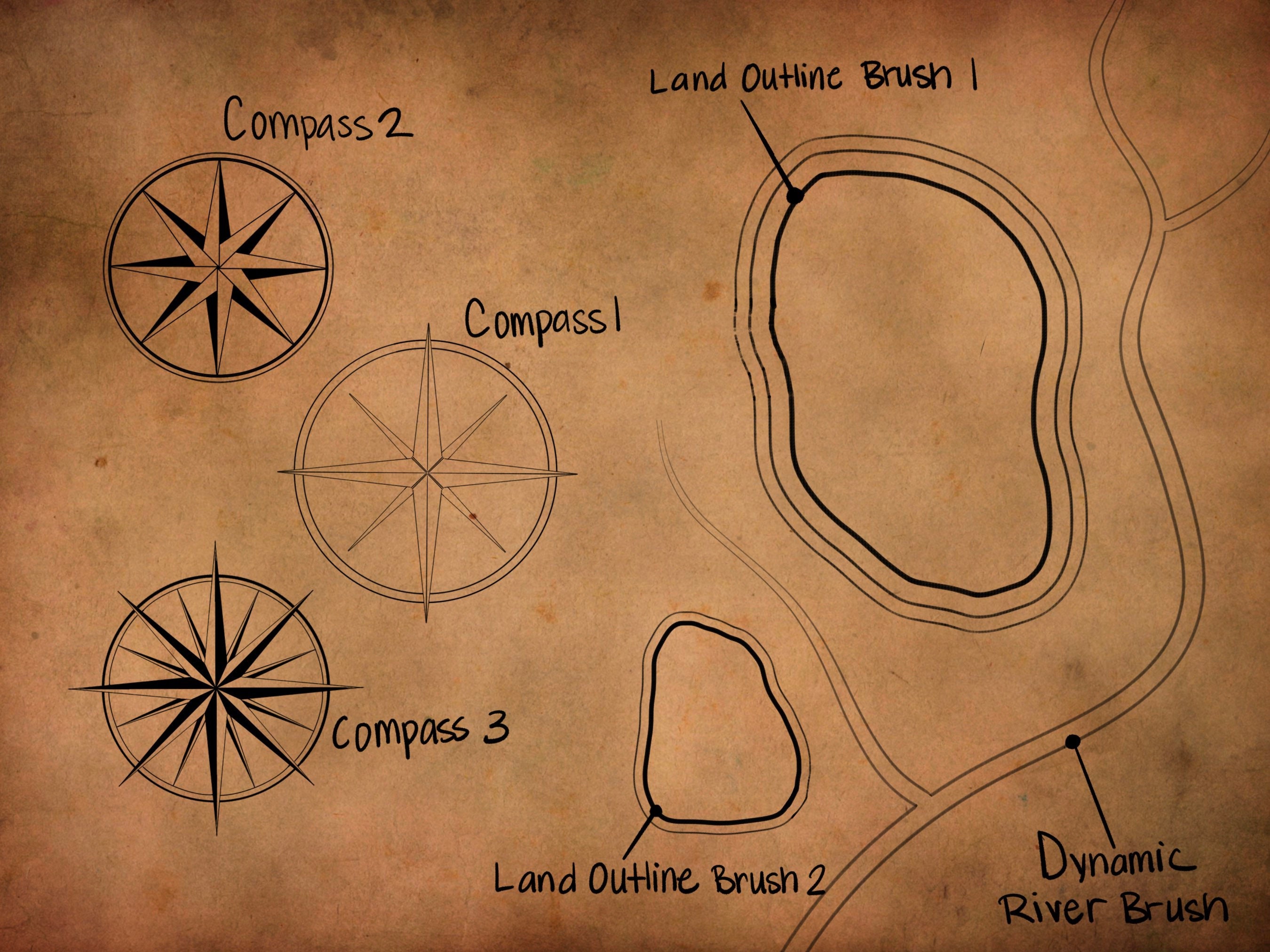 Fantasy Map Icons Volume 2 for PROCREATE Map Symbol Stamps - Etsy