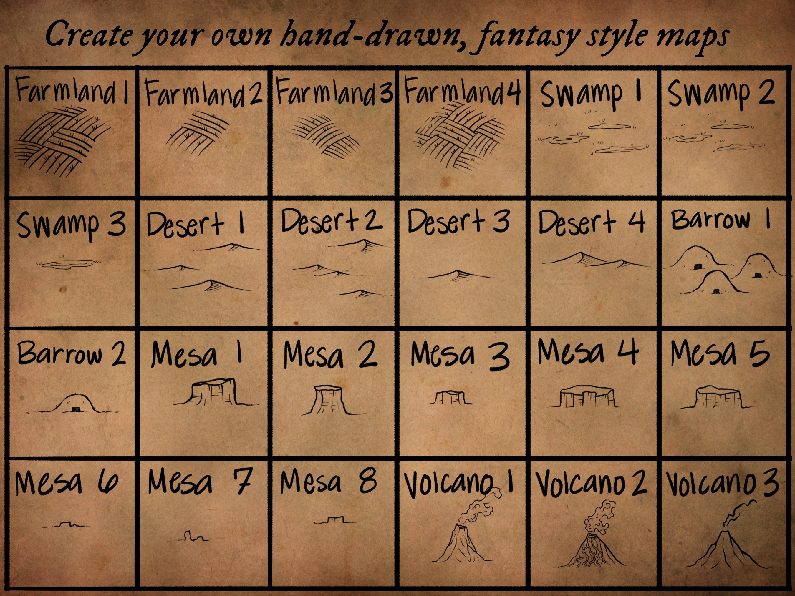 Fantasy Map Icons Volume 2 for PROCREATE Map Symbol Stamps - Etsy Australia