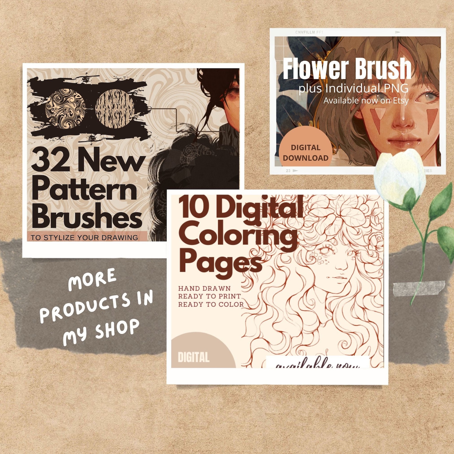 Overlay PNG Paper Textures and Color Palettes From Procreate | Best for ...