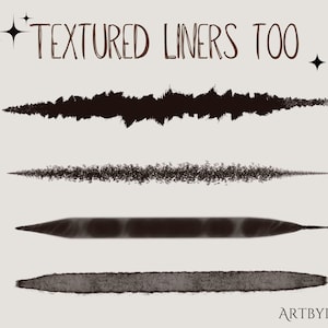 25 Fine Liner Digital Brushes for Procreate | Texture, Marker, Brush ...