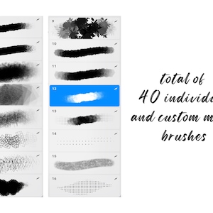 40 Procreate Shading Brushes | Manga Brushes | Screentone Brush Set ...