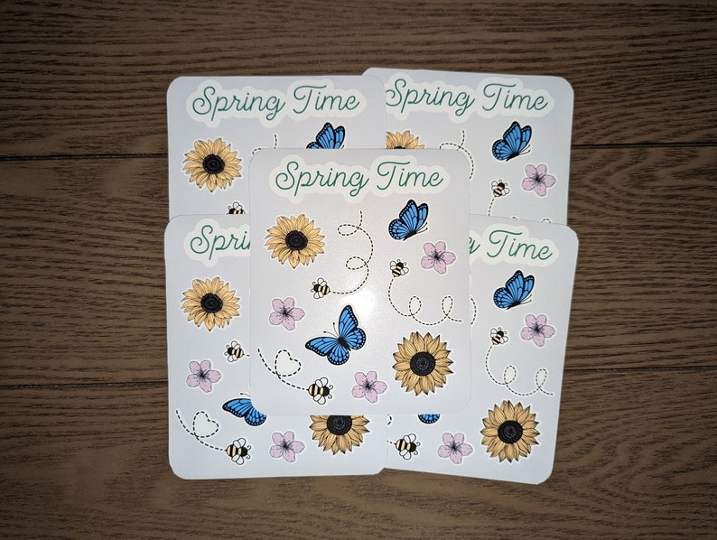 Spring Time - Vinyl Sticker Sheet - Etsy