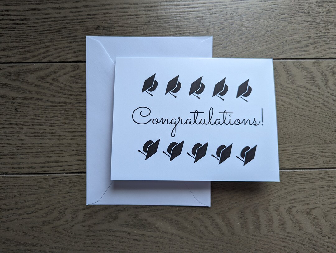 Graduation Caps - Graduation Greeting Card - Etsy