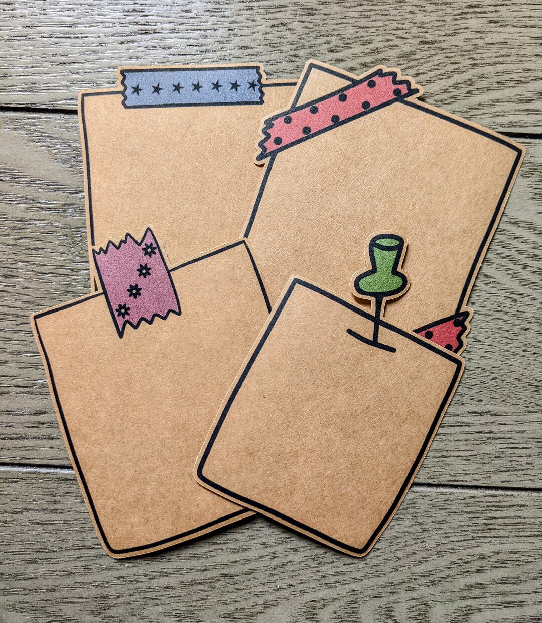 Notepad - Kraft Stickers - Etsy