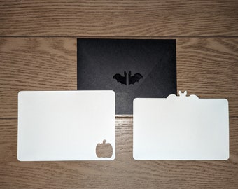 Bat Note Cards Set of 10 in White or Ivory With Matching Envelopes - Etsy