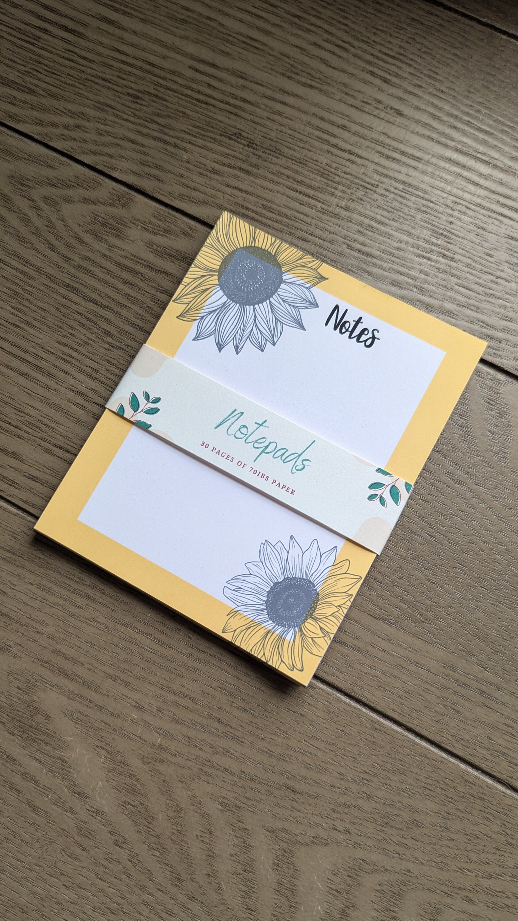 Sunflower Notepad: Handmade To-do List, Memo Pad - Etsy