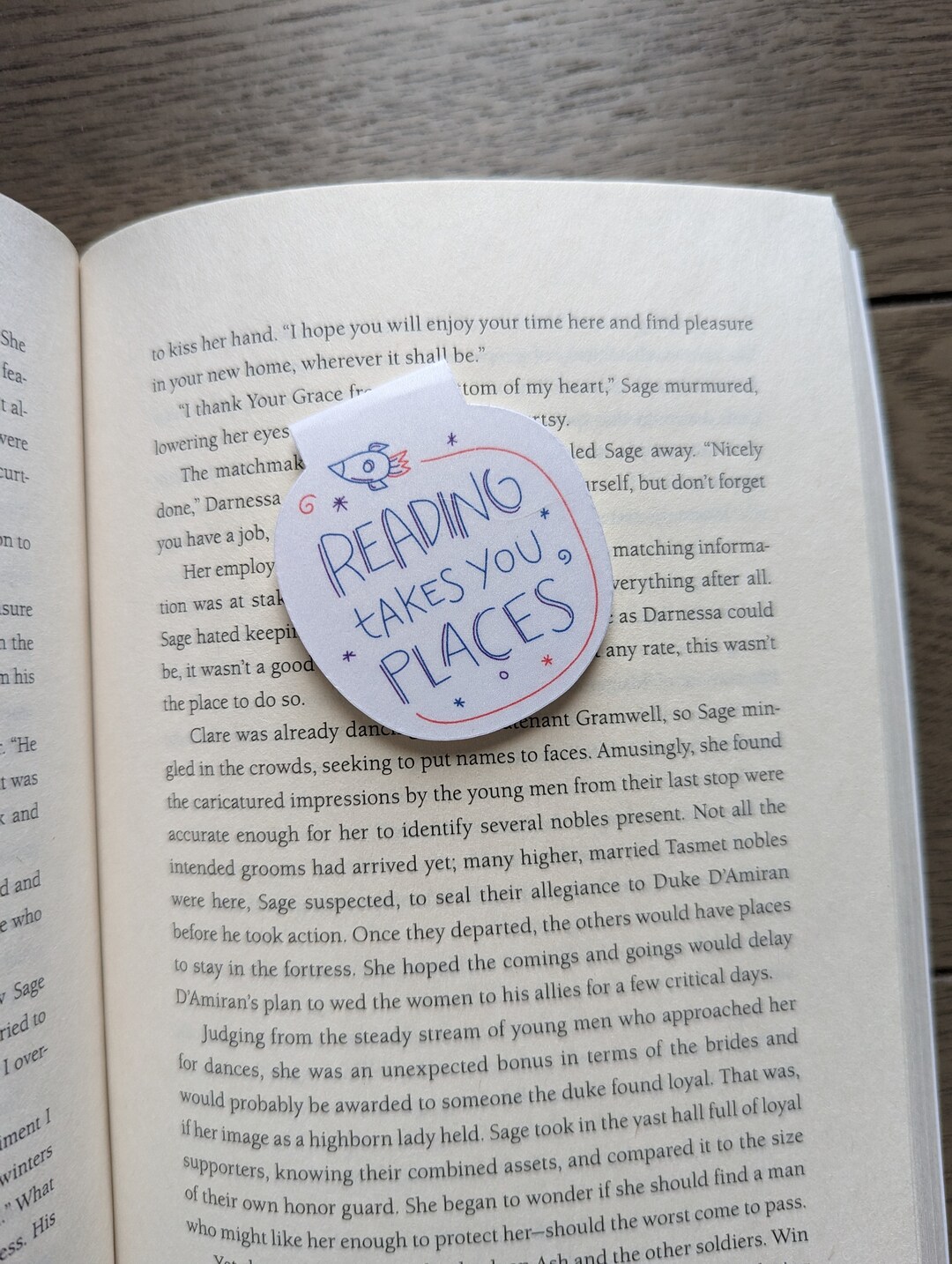Reading Takes You Places - Magnetic Bookmarks - Etsy UK