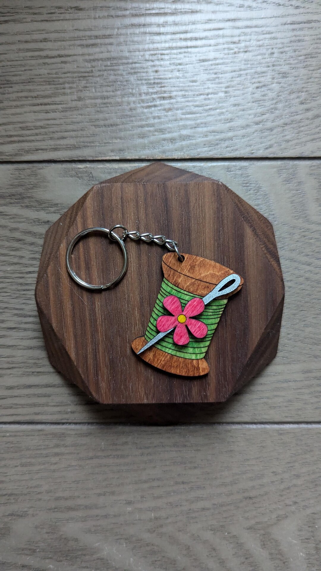 Sewing Spool - Wood Keychain - Etsy