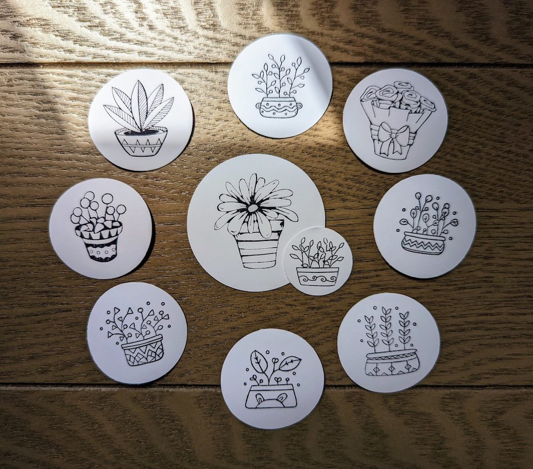 Color Your Own Sticker Sets - Etsy