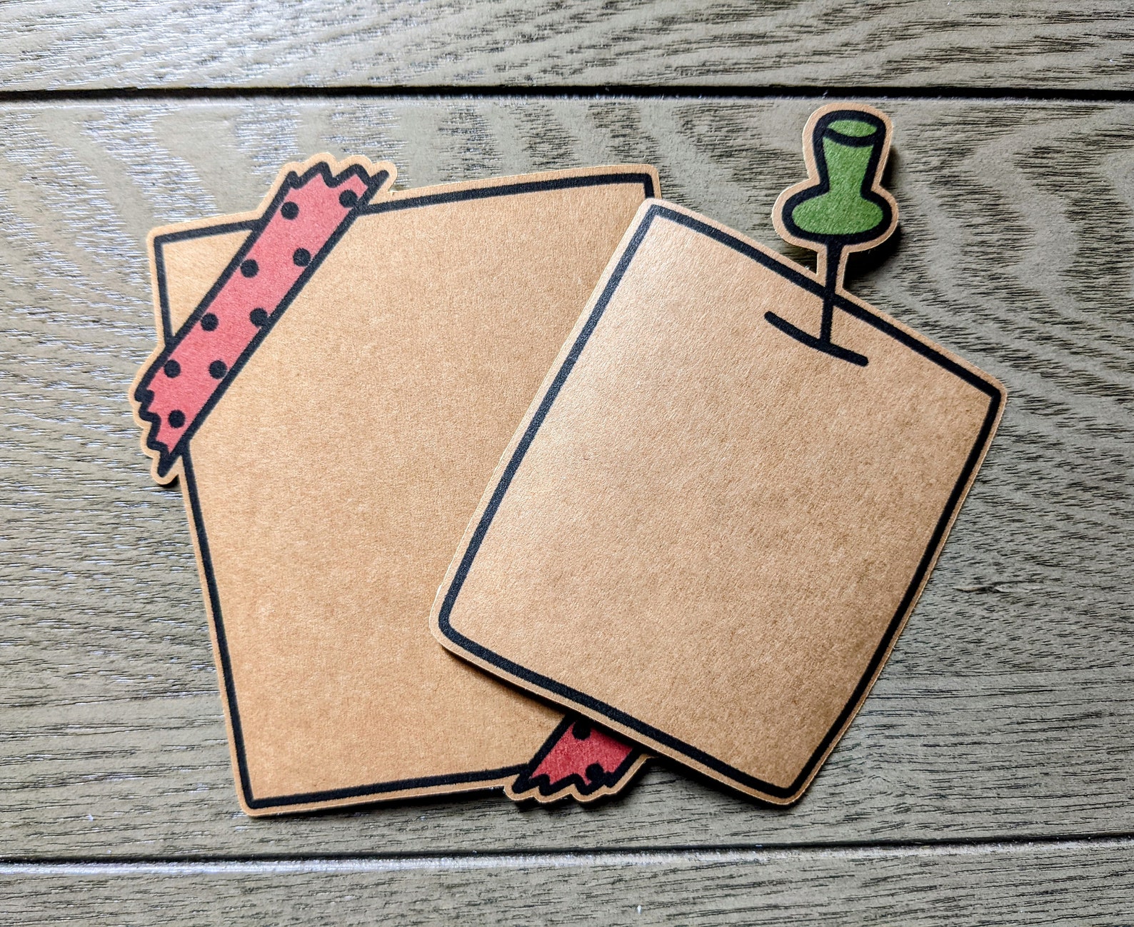 Notepad Kraft Stickers - Etsy