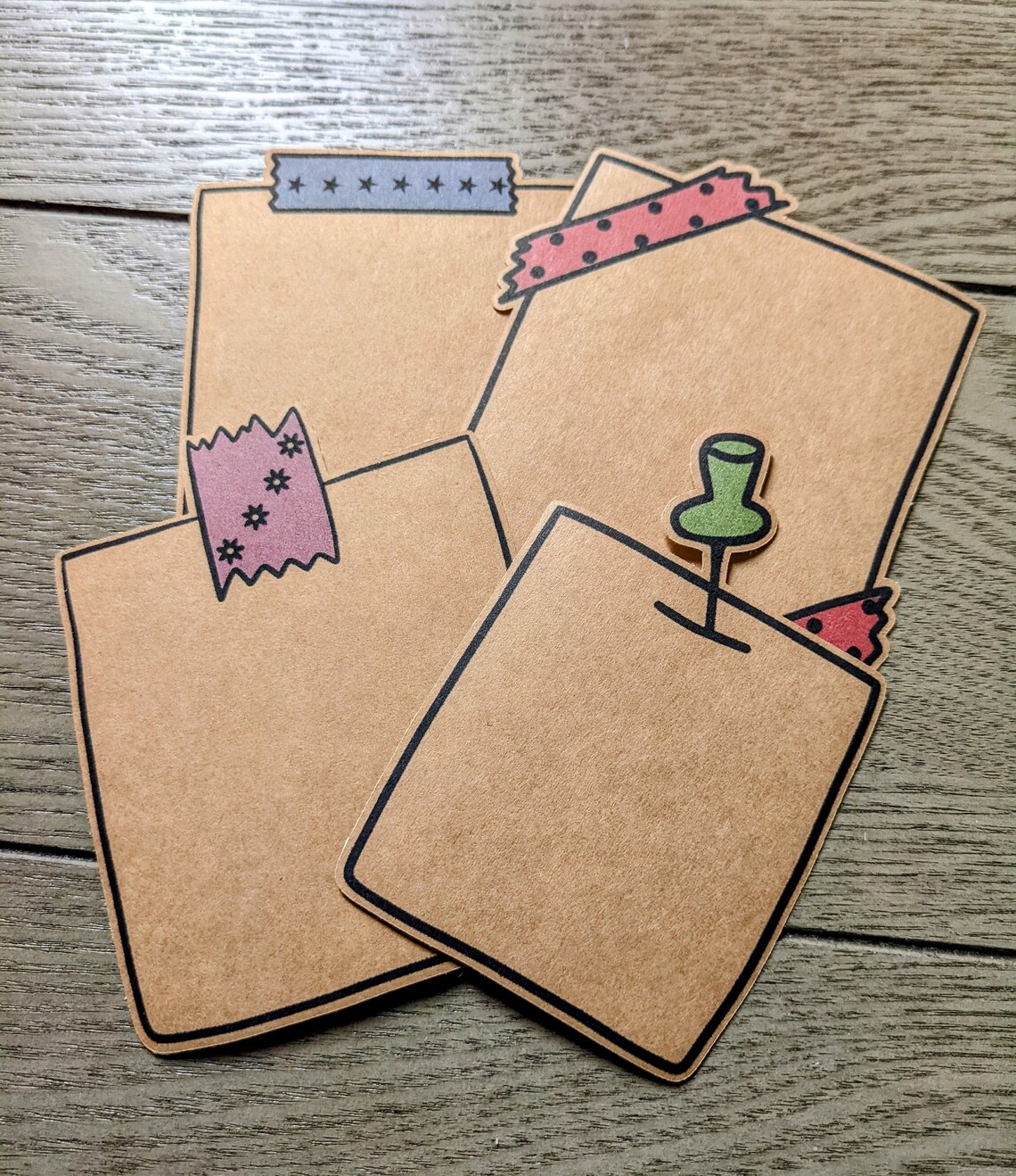 Notepad Kraft Stickers - Etsy