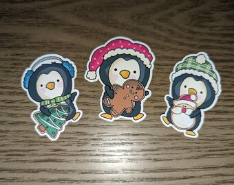 Stickers Penguins 1 Transparent or White Waterproof Vinyl - Etsy