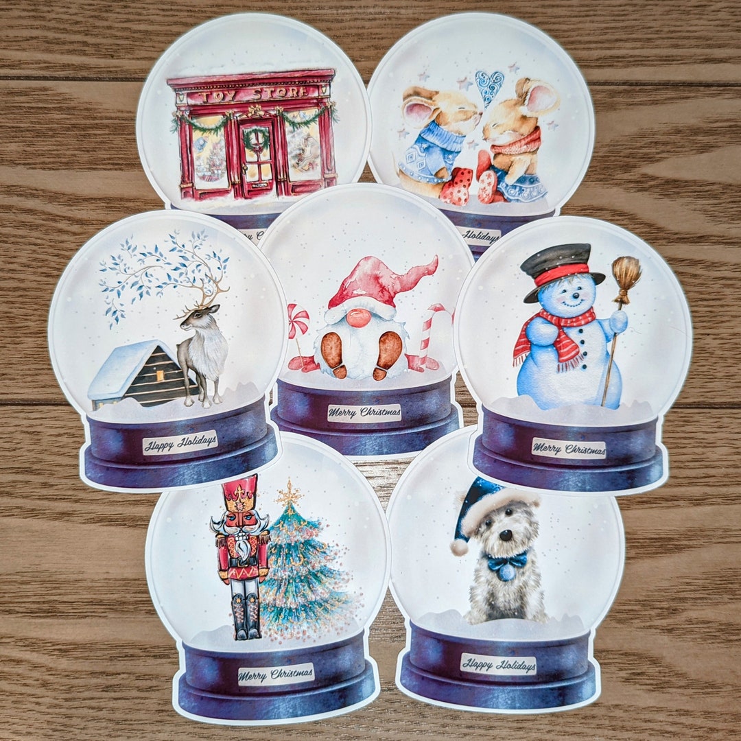 Snow Globe - Vinyl Stickers - Etsy