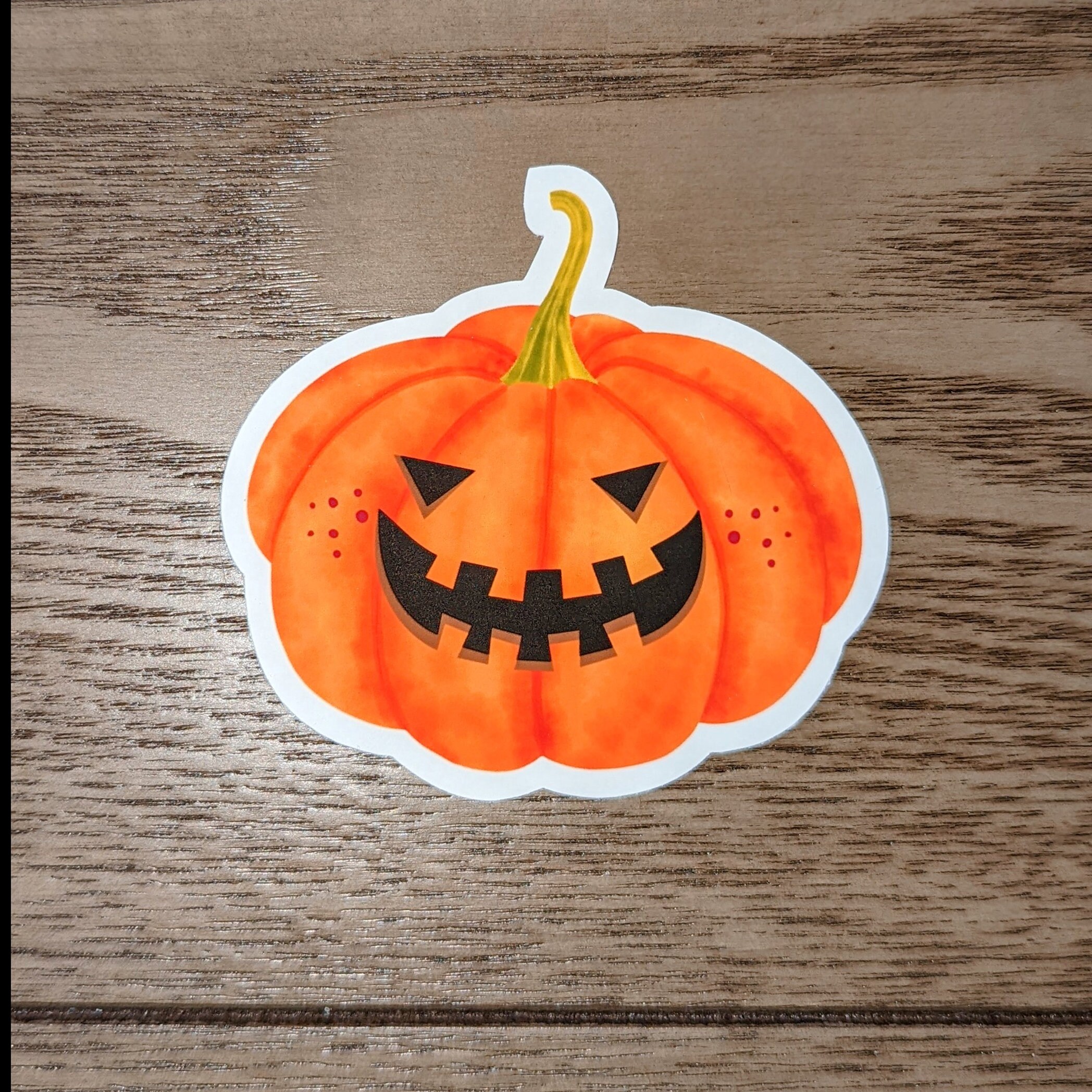 Jack-o-lantern Vinyl Sticker - Etsy