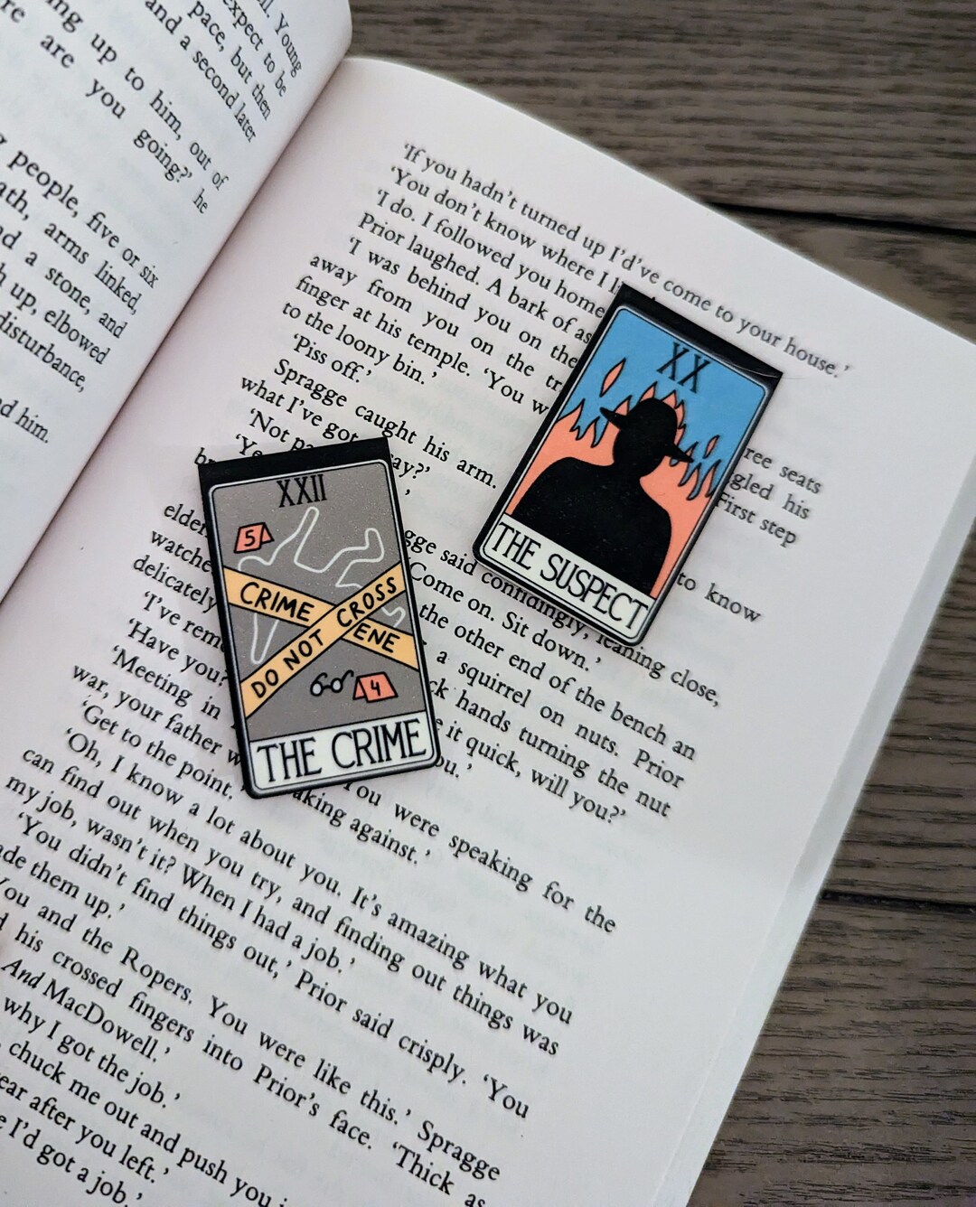 Crime and Suspect - Magnetic Bookmark Set - Etsy