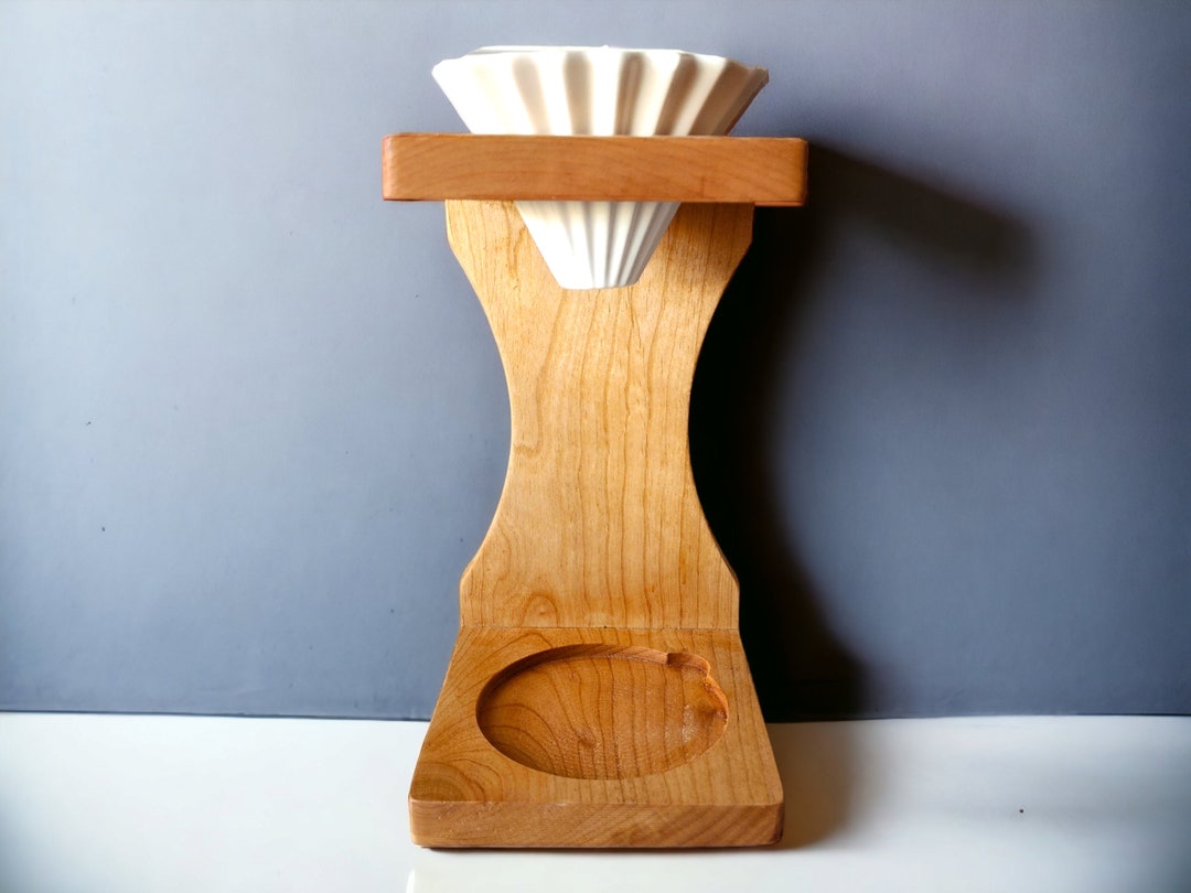 Handmade Alder Wood Pour Over Coffee Stand With Filter Holder - Etsy