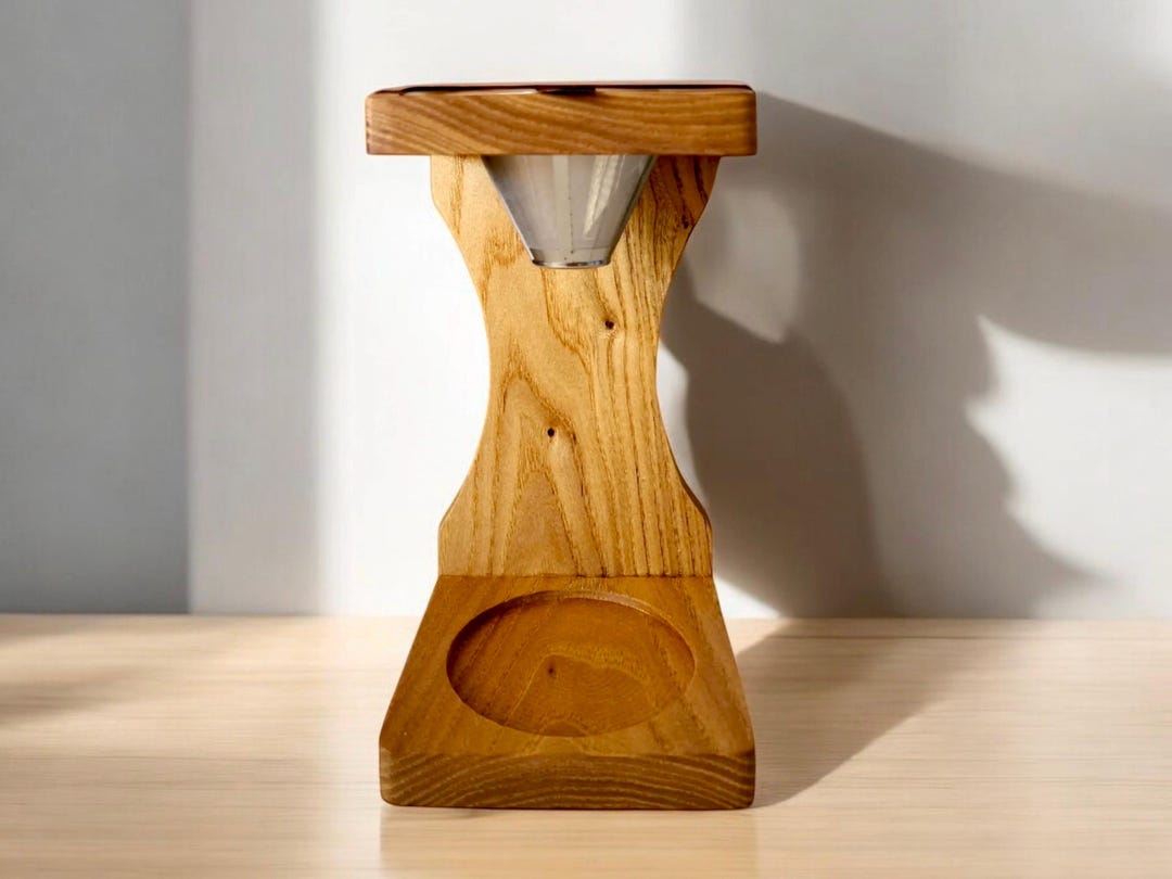 Pour Over Coffee Stand, Handcrafted Wood Drip Stand, Coffee Pouring ...