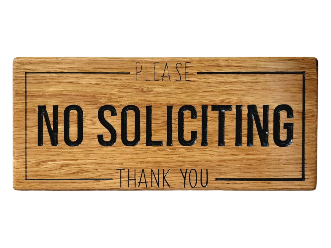 No Soliciting Sign Handmade Painted Sign Outdoor Sign - Etsy