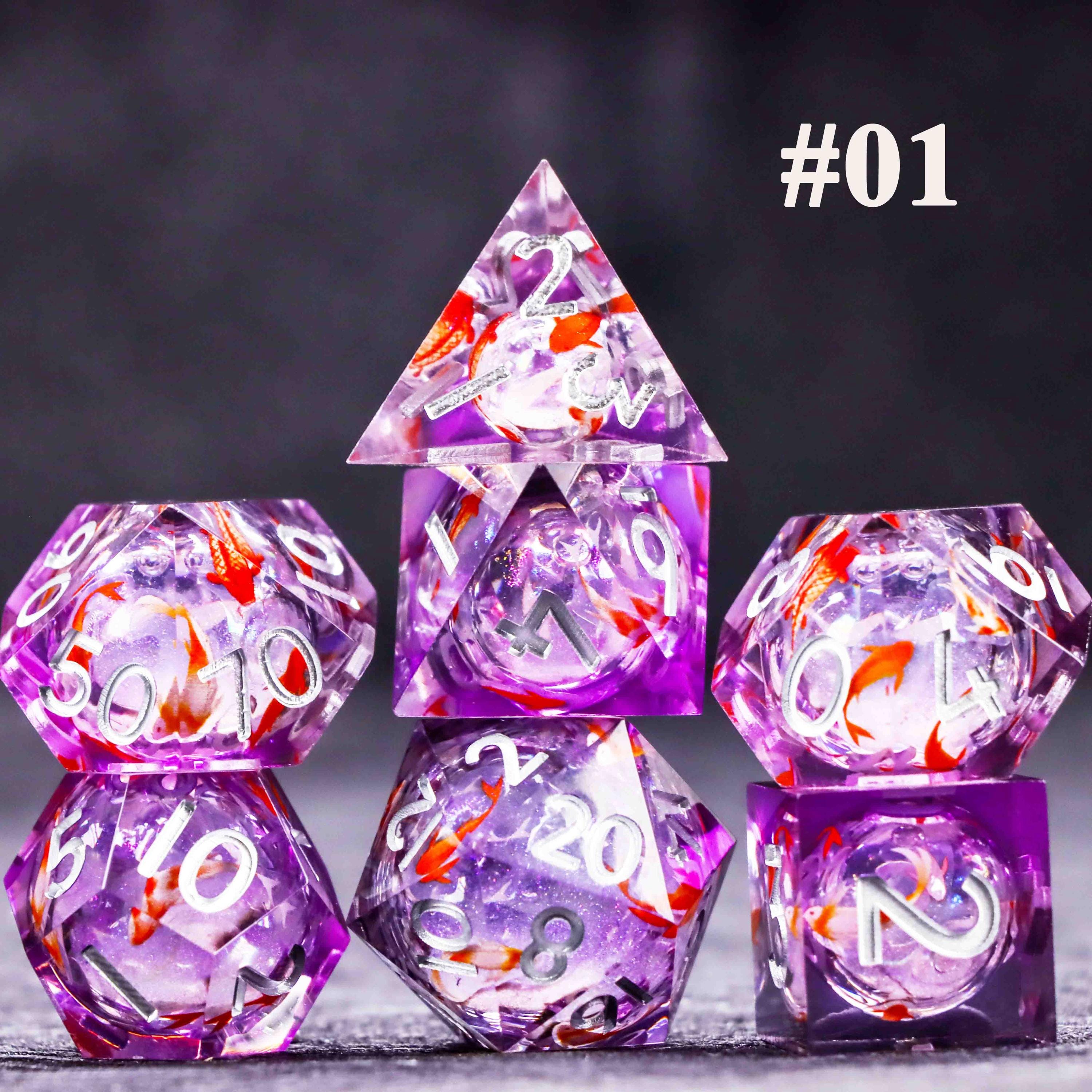 Galaxy Liquid Core Dnd Dice Set for Role Playing Games, Full Galaxy ...