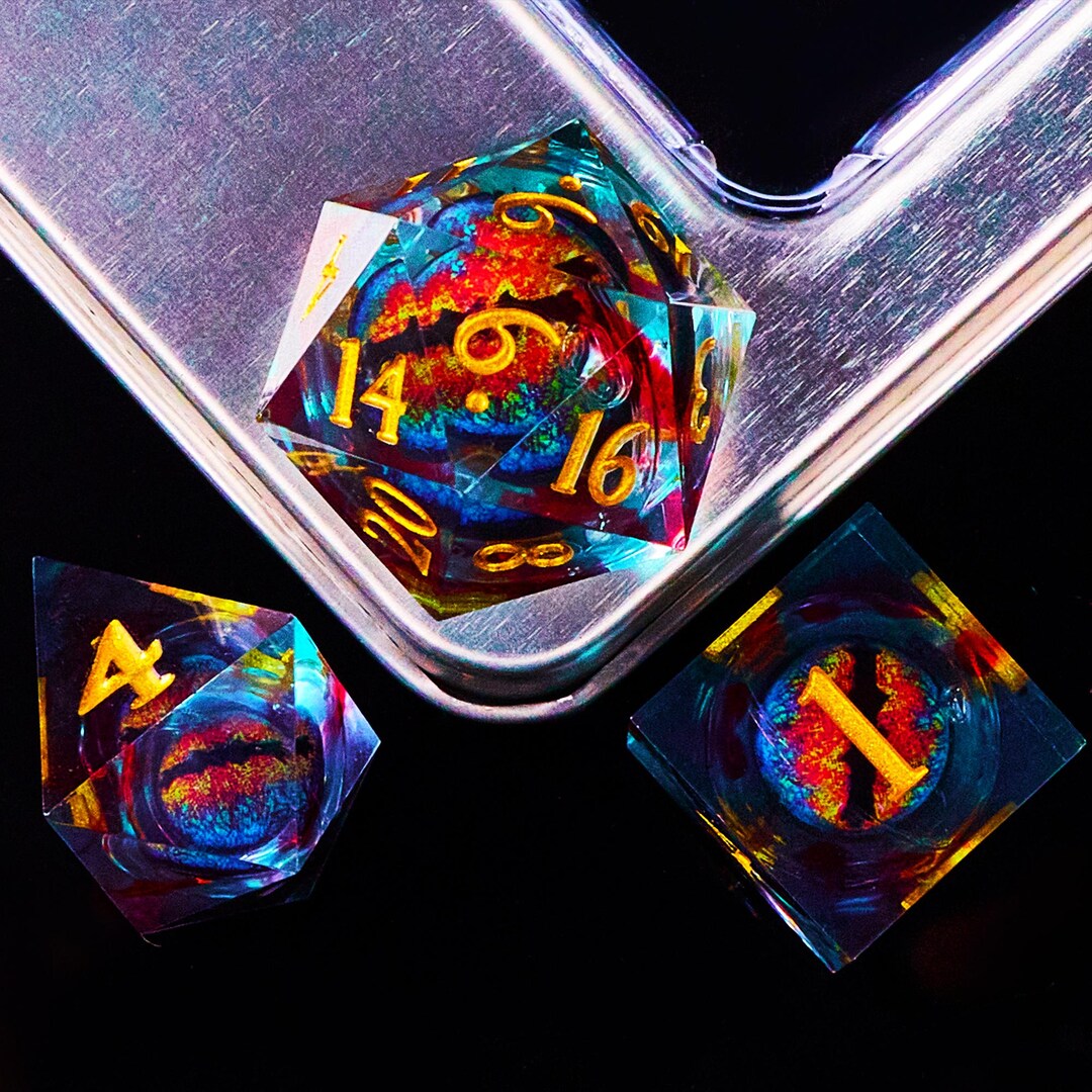 Beholder's Eye Liquid Core Dnd Dice Set for Rpgs, Full Dungeons and ...