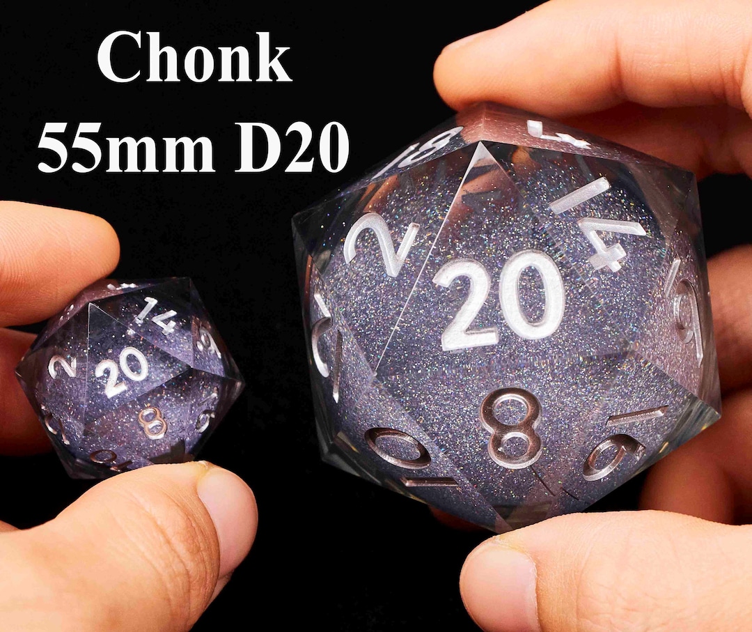 Black Liquid Core Giant D20, Oversized D20 Dice for Magic the Gathering ...
