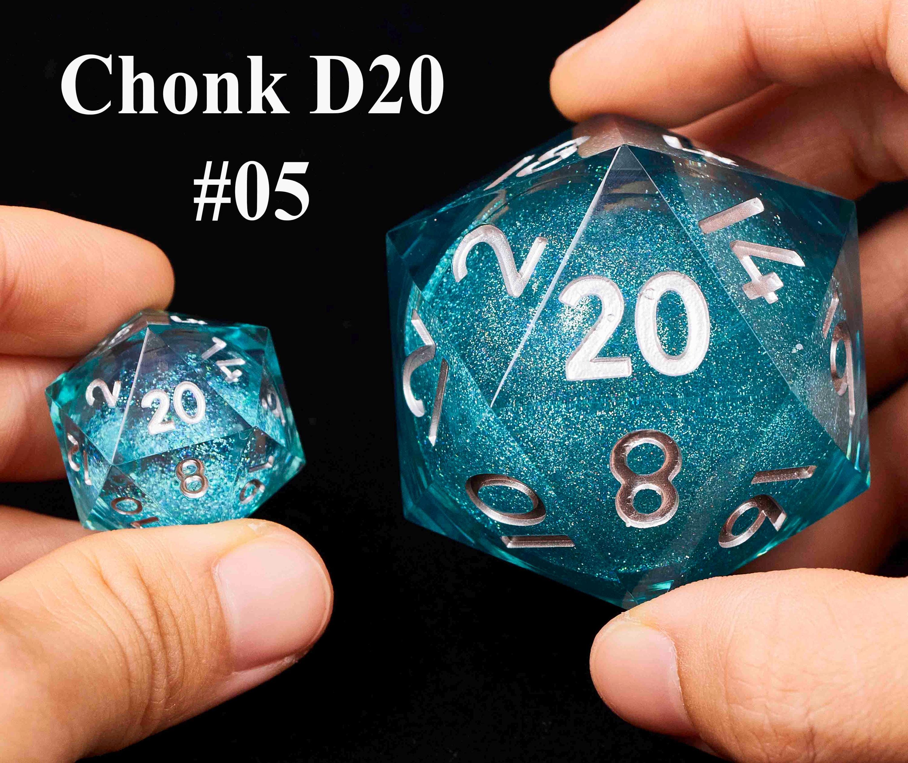 Black Liquid Core Giant D20, Oversized D20 Dice for Magic the Gathering ...