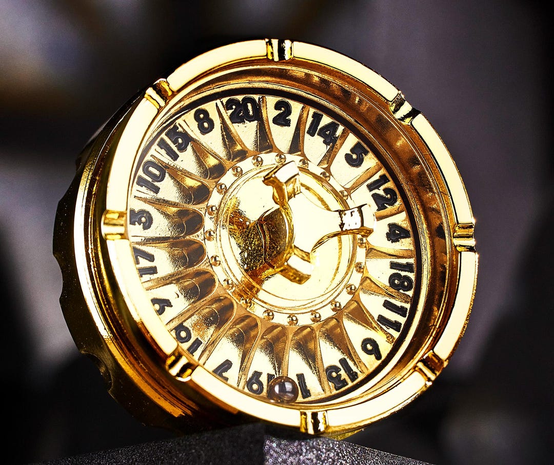 Gold Metal Dragon Spinner Gyro Dnd Dice Set, Include D20, D12, D10, D8 ...