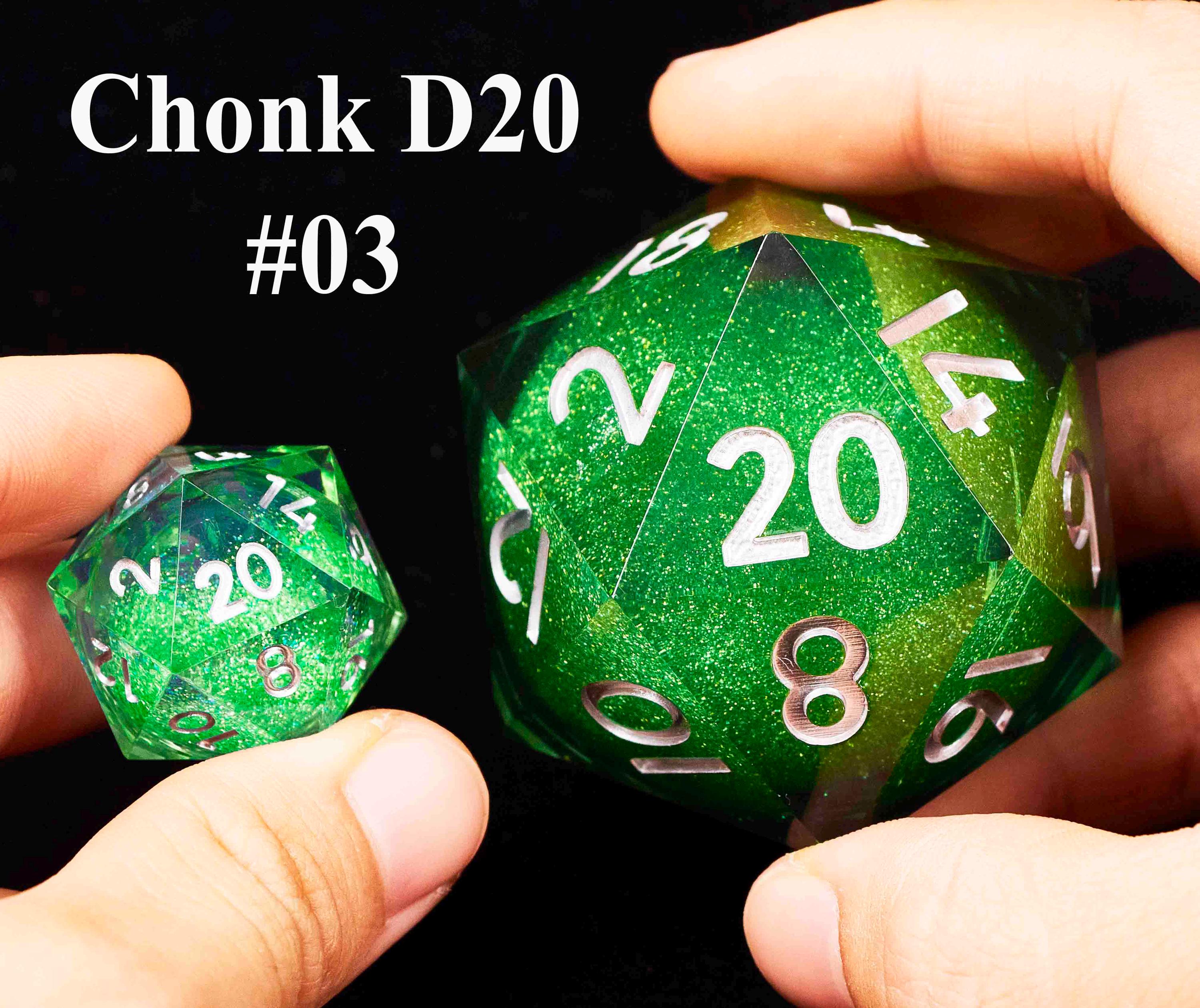 Black Liquid Core Giant D20, Oversized D20 Dice for Magic the Gathering ...
