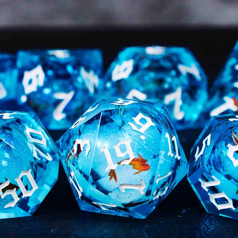 Starry Blue Dnd Dice - Etsy