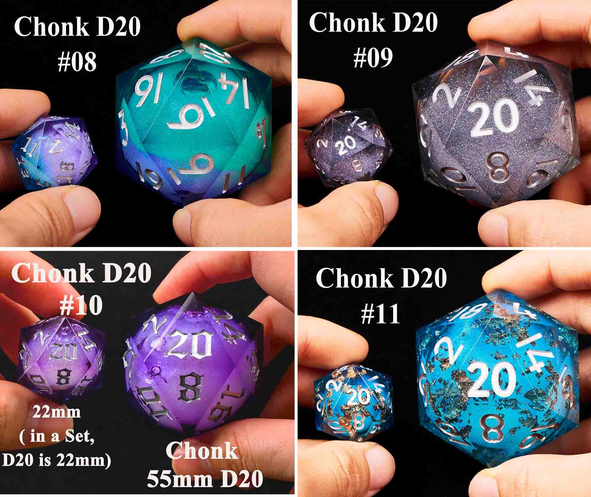 Black Liquid Core Giant D20, Oversized D20 Dice for Magic the Gathering ...