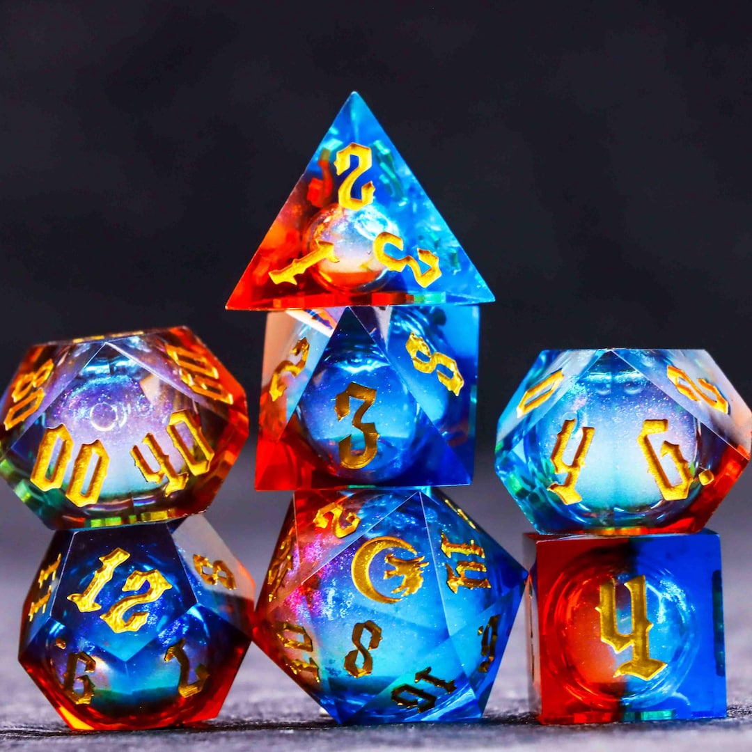 Galaxy Liquid Core Dnd Dice Set for Role Playing Games, Full Galaxy ...
