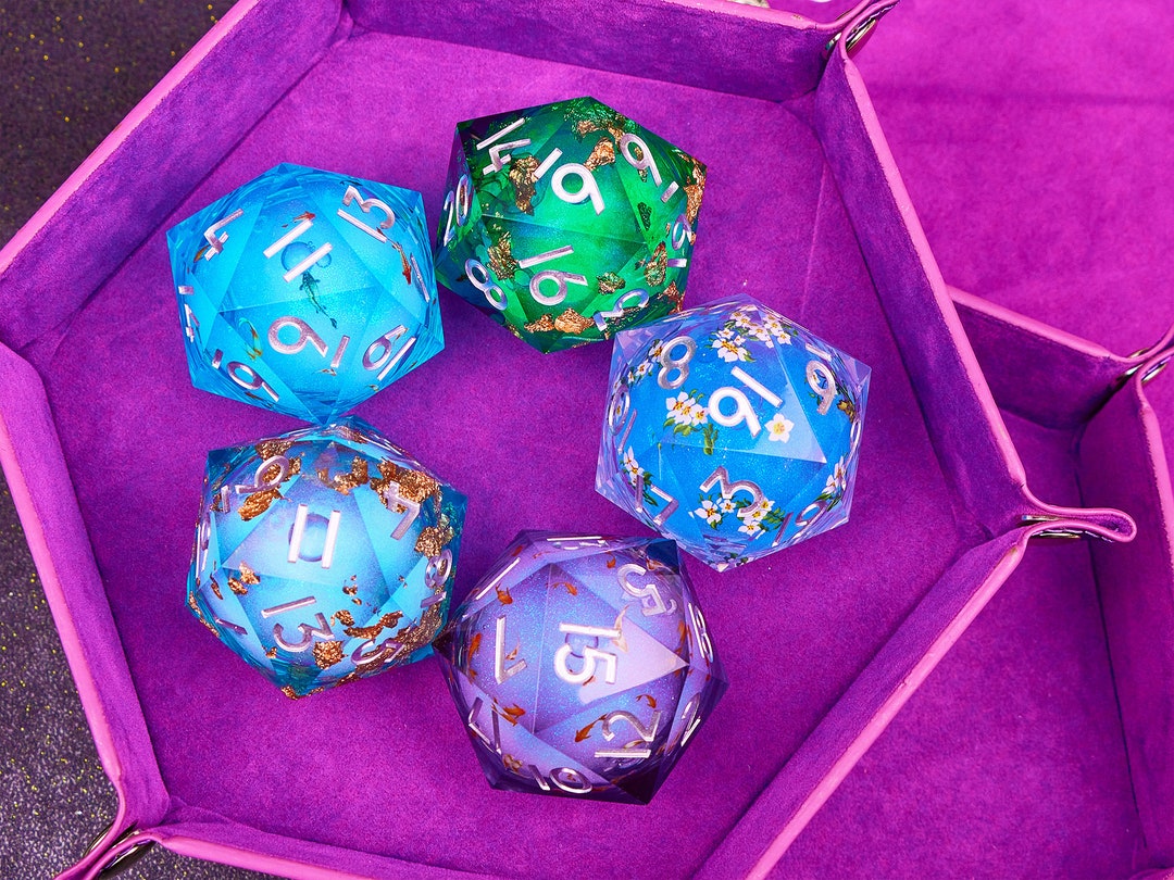 Giant 55 Mm Liquid Core D20 Dice , Dnd Dice Set Liquid Core Dice for ...