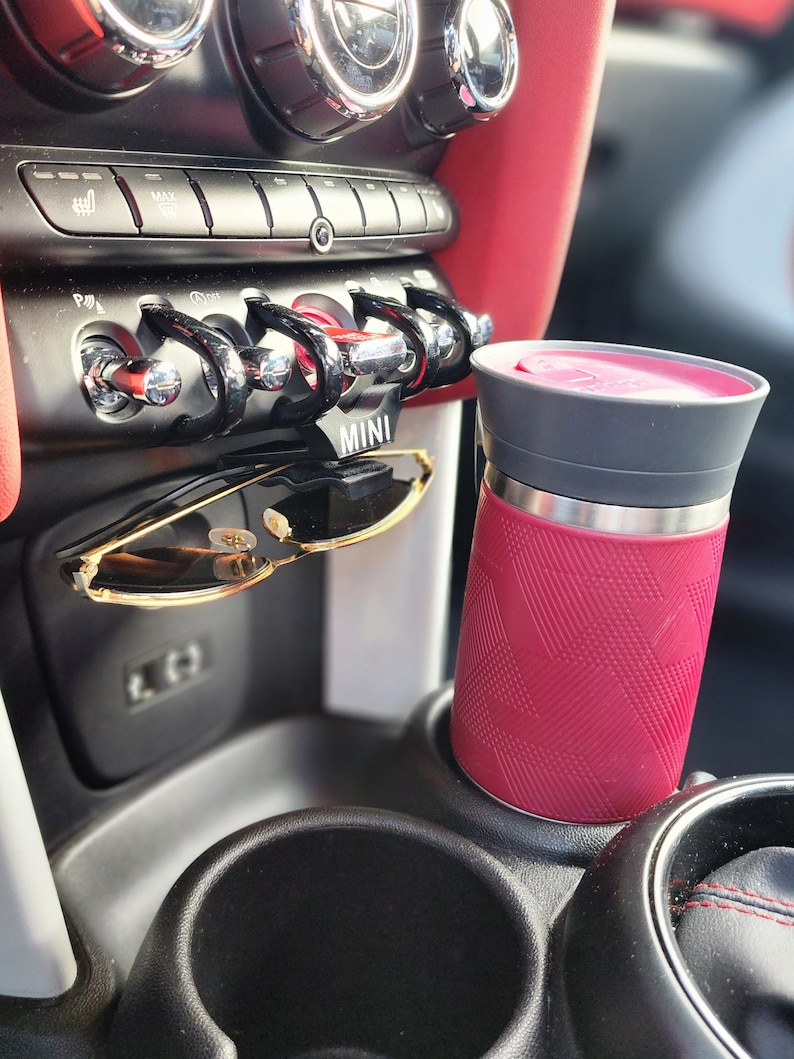 MINI Cooper Sunglass Clip Dash Holder Mount -felt Lined -fits Most Size ...