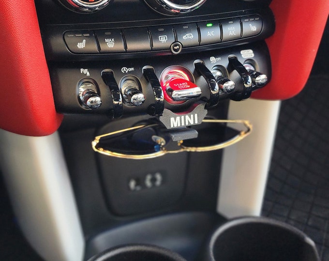 MINI Cooper Sunglass Clip Dash Holder Mount -felt Lined -fits Most Size ...