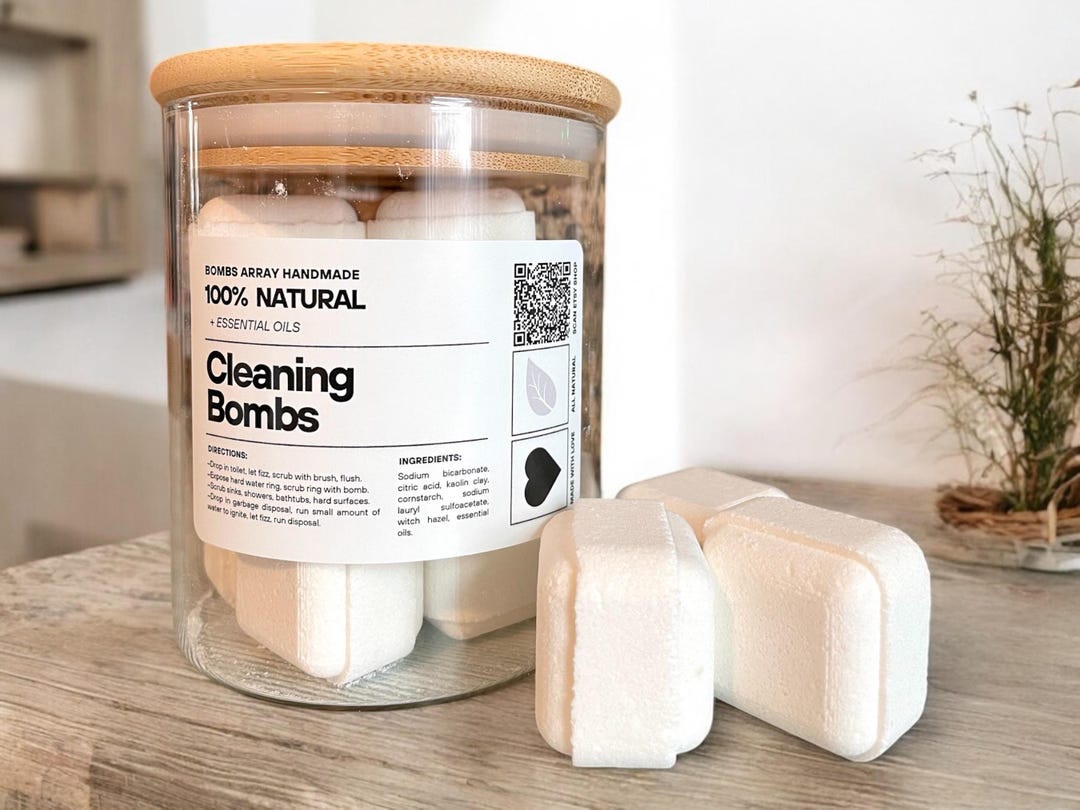 All Natural Cleaning Bombs Toilet Bowl Fizzies Multi-use Chemical Free ...
