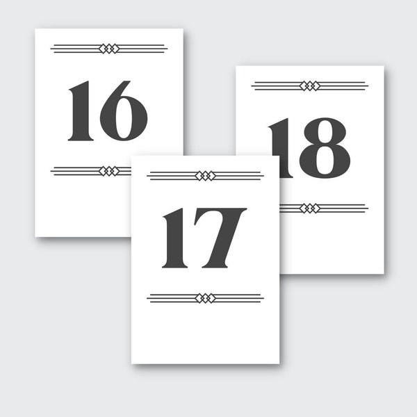 1920s Table Numbers - Etsy